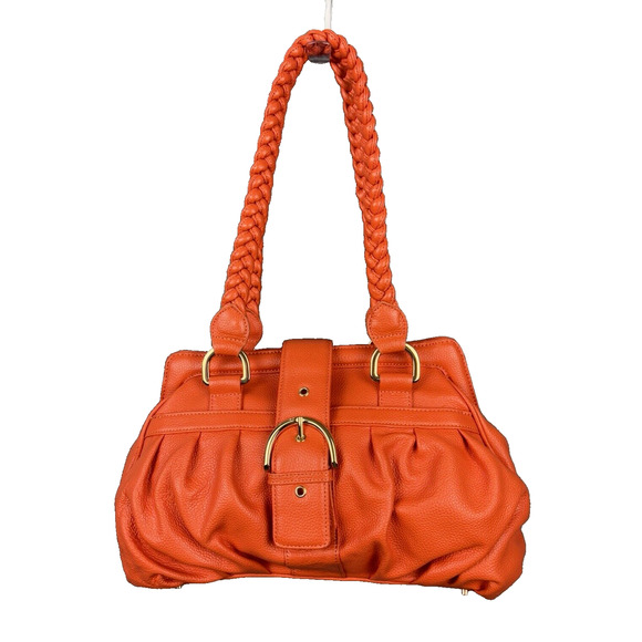 Satchel | Bags | Isabella Adams Harmonie Satchel Leather Handbag Orange ...